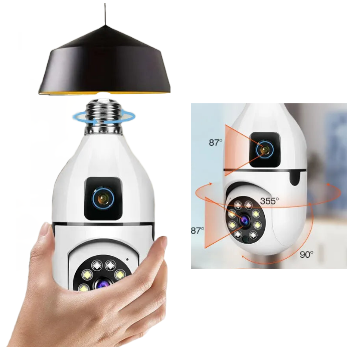 Foco de Seguridad con Doble Cámara – BuckyStore